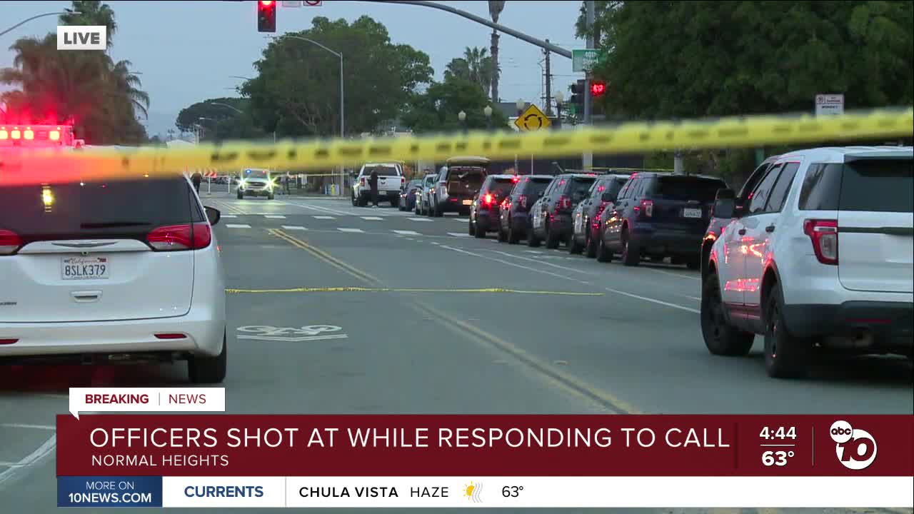 San Diego police officers shot at in Normal Heights