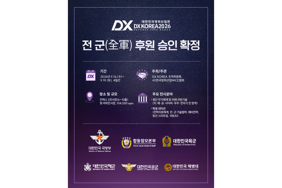 DX KOREA 2026, 전 군 후원 승인 확보