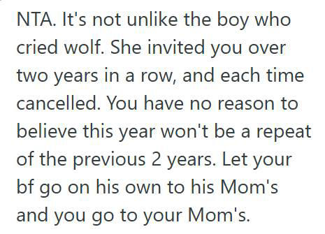 Mom got tired of boyfriend’s mother canceling Christmas two years in a ...
