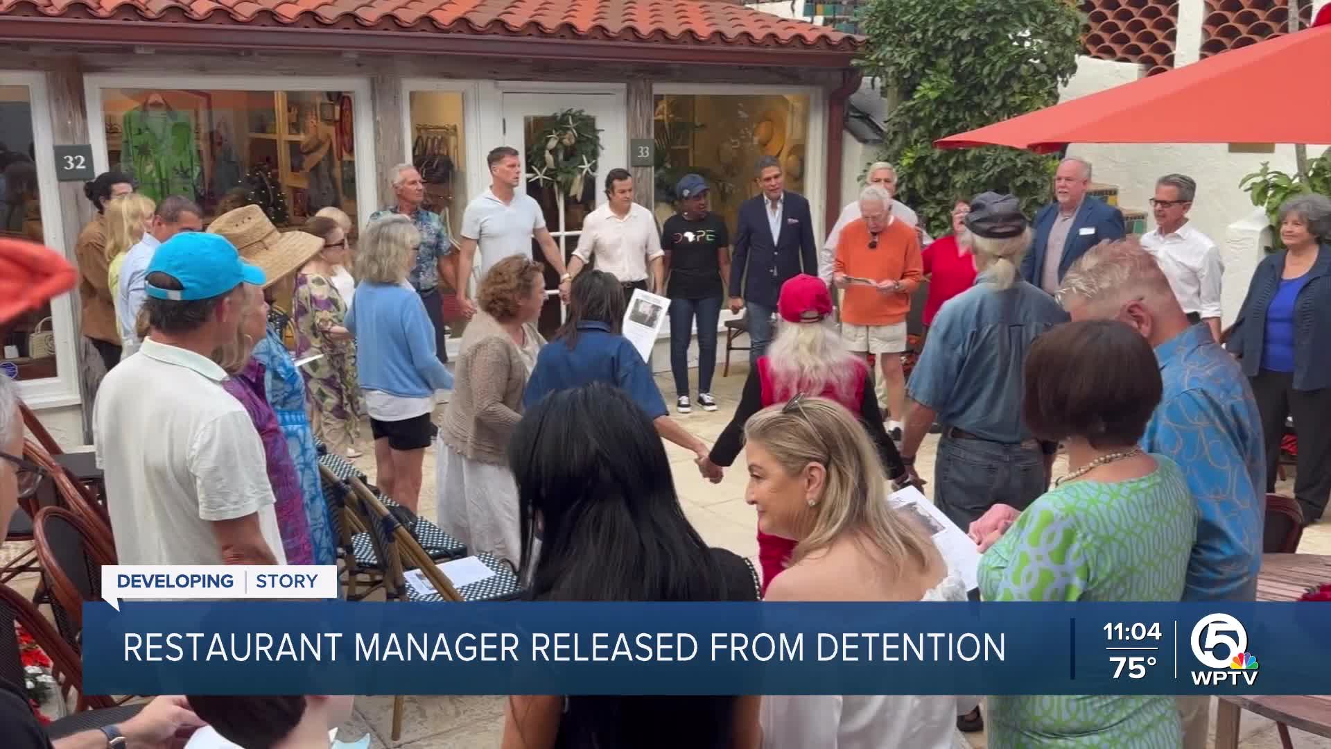 Palm Beach County restaurant manager released from immigration detention