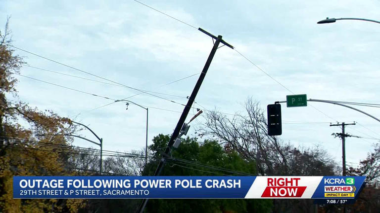 FedEx truck crashes into power pole in Midtown Sacramento; SMUD ...