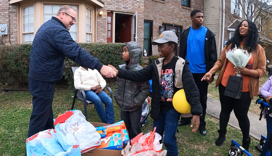 Several Decatur organizations give back to a family in need