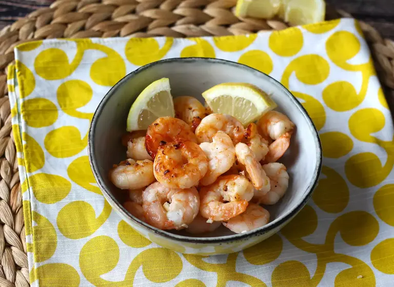 Shrimps cooked in the air fryer, a simple and tasty recipe