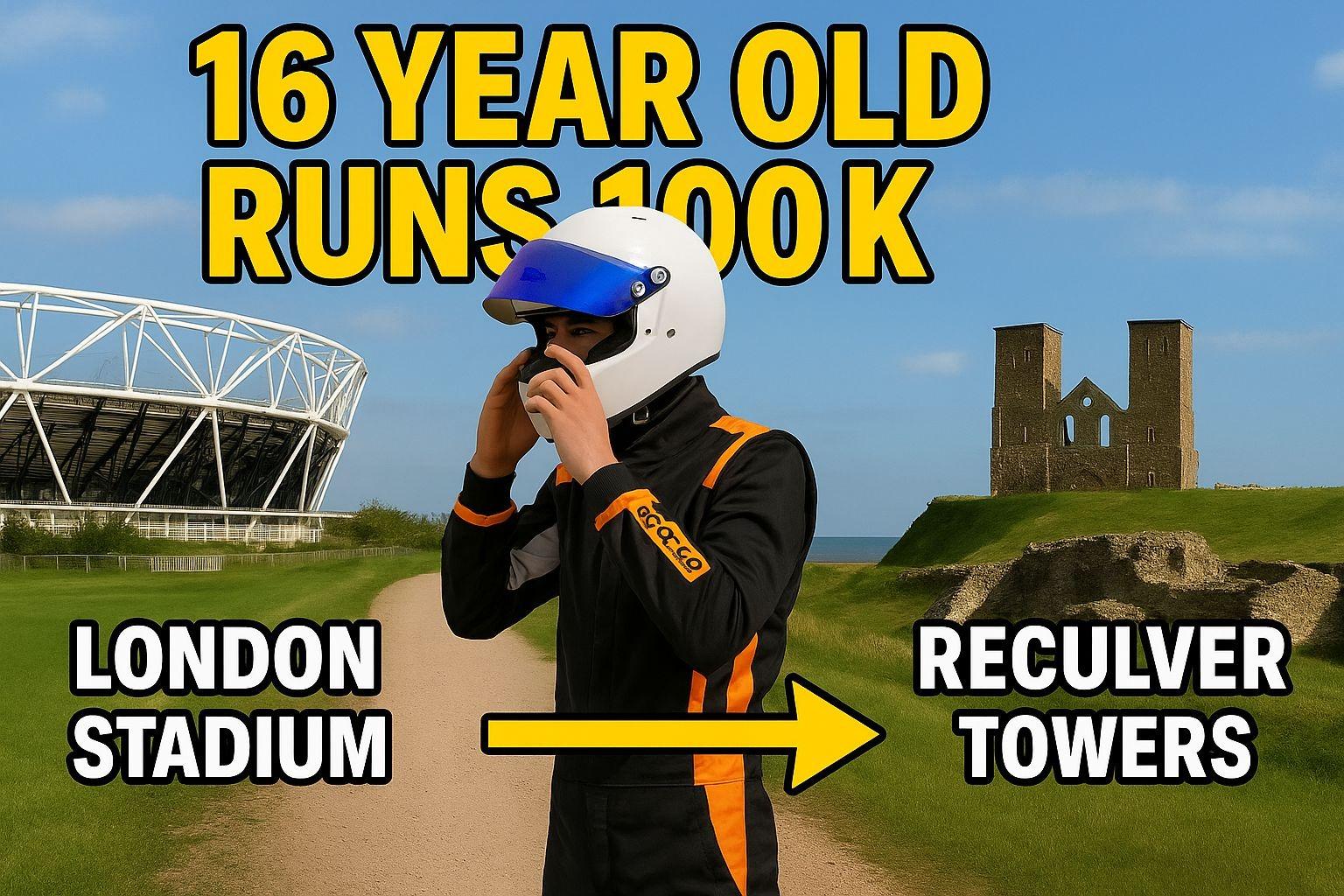 16-year-old racing driver runs 100km to make his dream come true