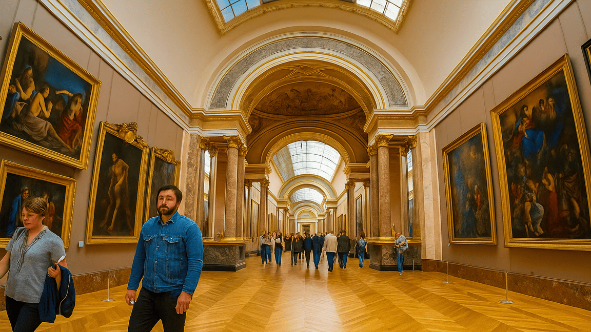What is it like to walk inside the Louvre?