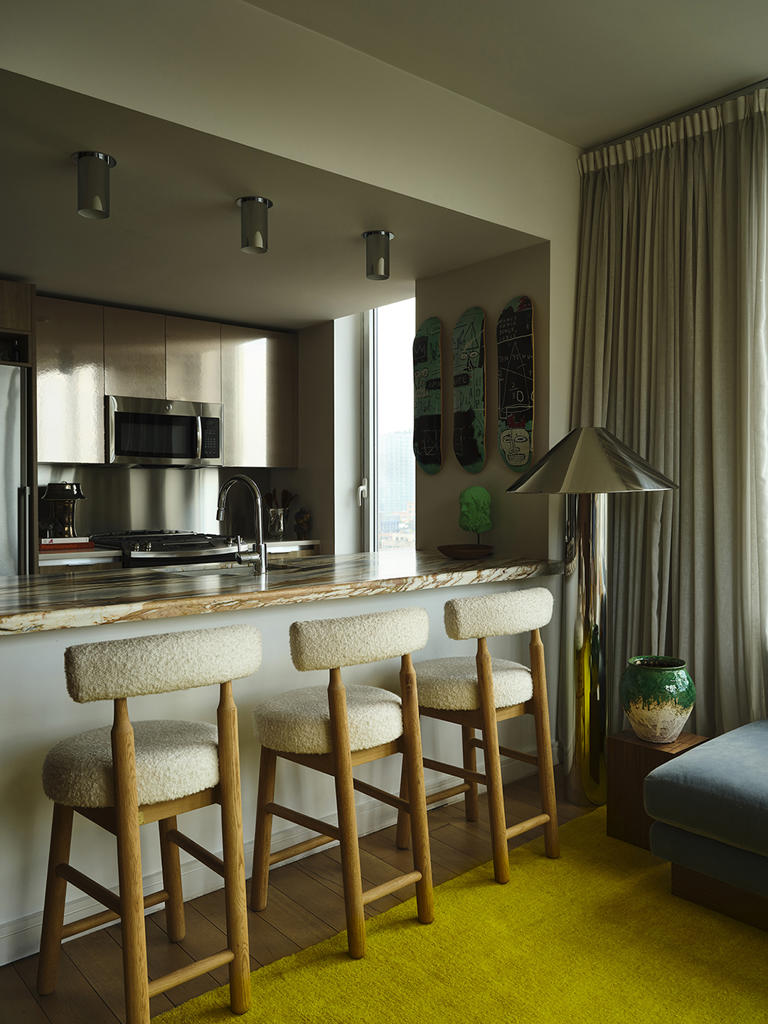 This designer’s hack for real marble countertops in a rental: Make them ...