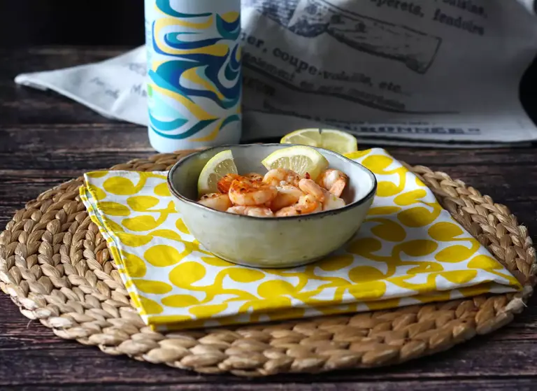 Shrimps cooked in the air fryer, a simple and tasty recipe