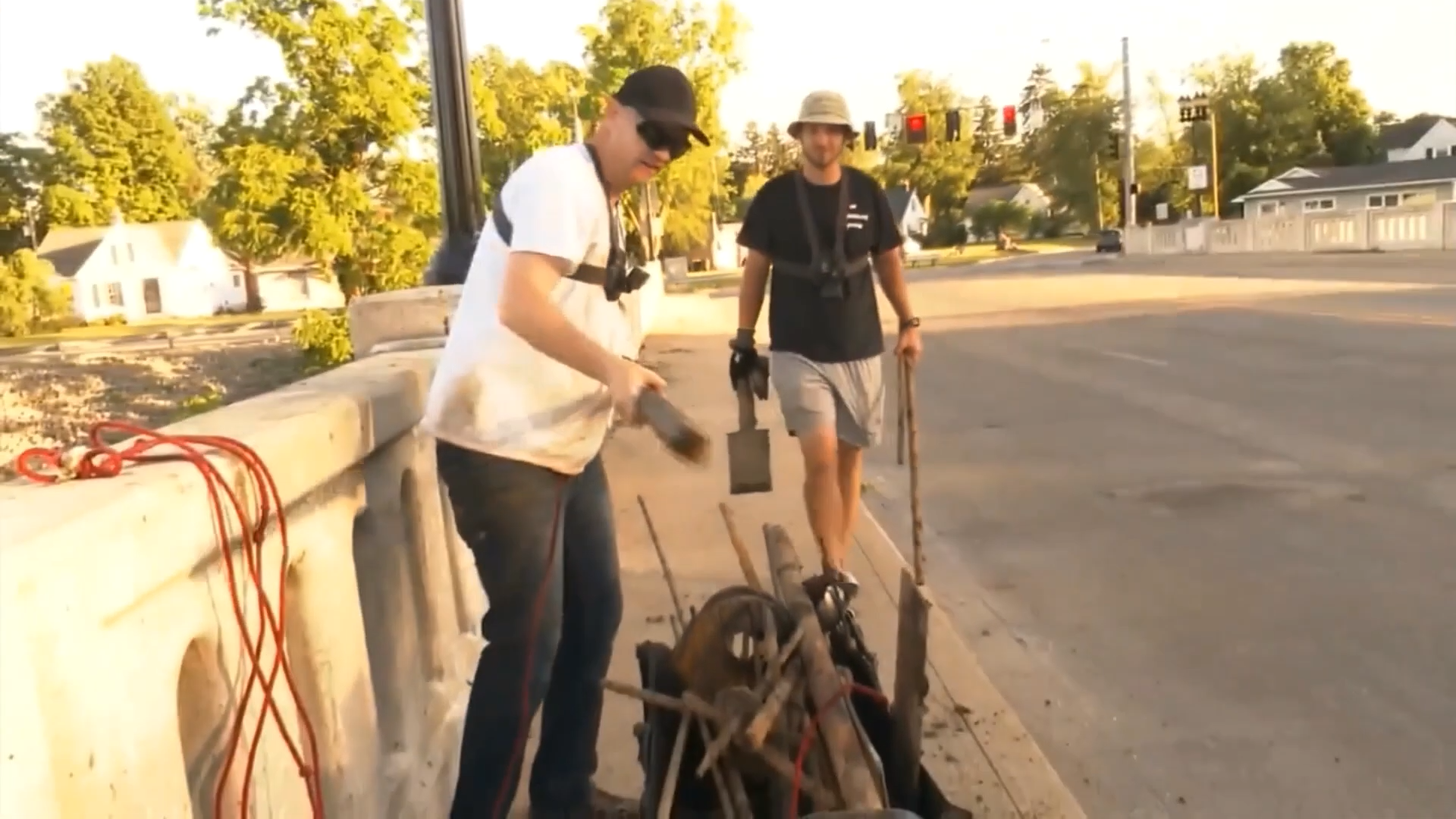 Police responded after this was found - TV cameras followed