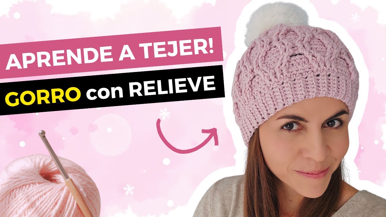 Cómo tejer un gorro con relieve a crochet | Descubre el punto colmena ...