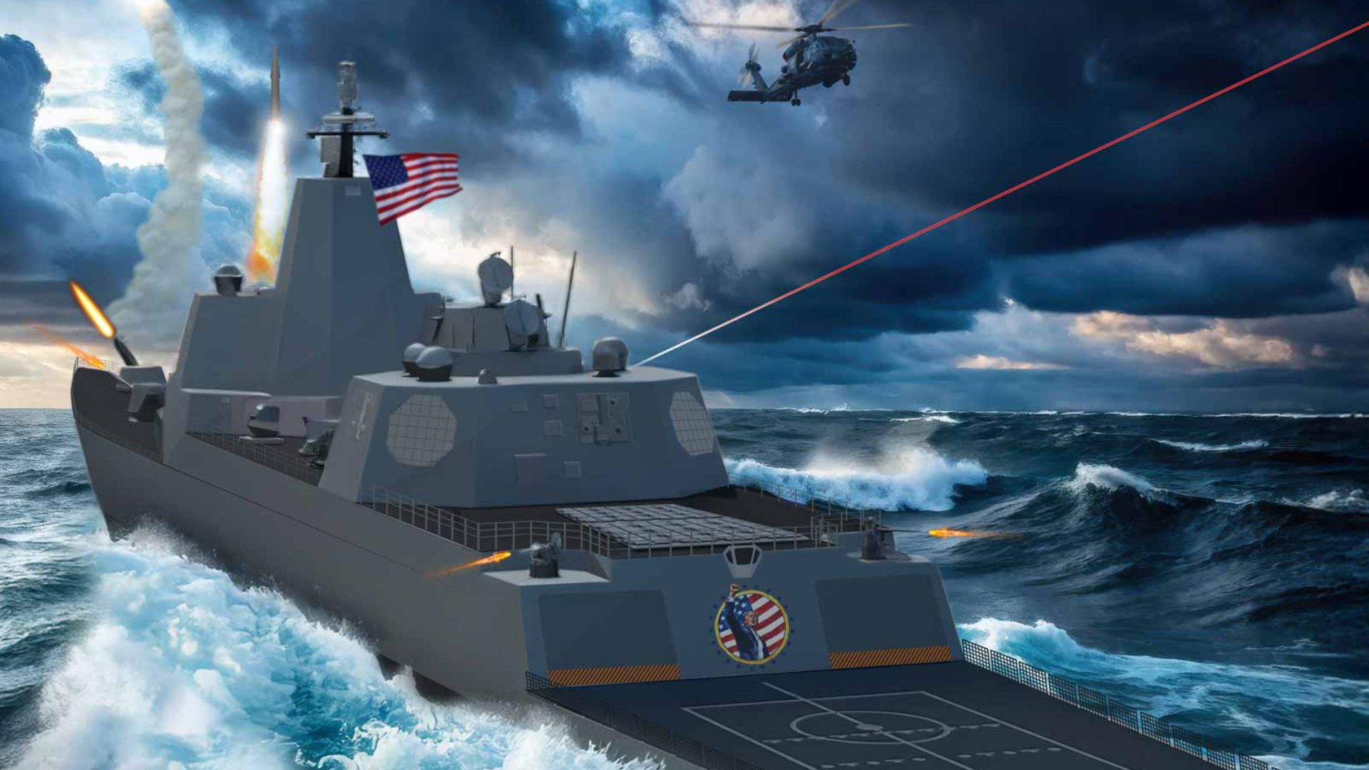 Donald Trump pitches 'Trump-class' 30,000-ton ships with laser weapons ...