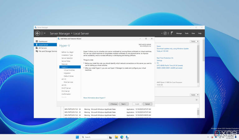Windows Server would be an amazing home lab OS, if not for its paid license