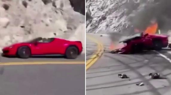 La Ferrari esce dalla galleria e si schianta: il drammatico incidente ...