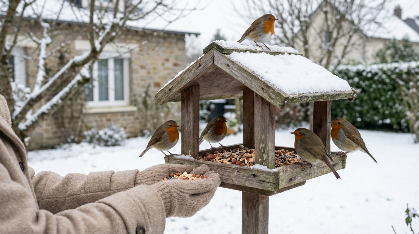 Chaque jour d'hiver, ces rouges-gorges reviennent chez cette femme pour ...
