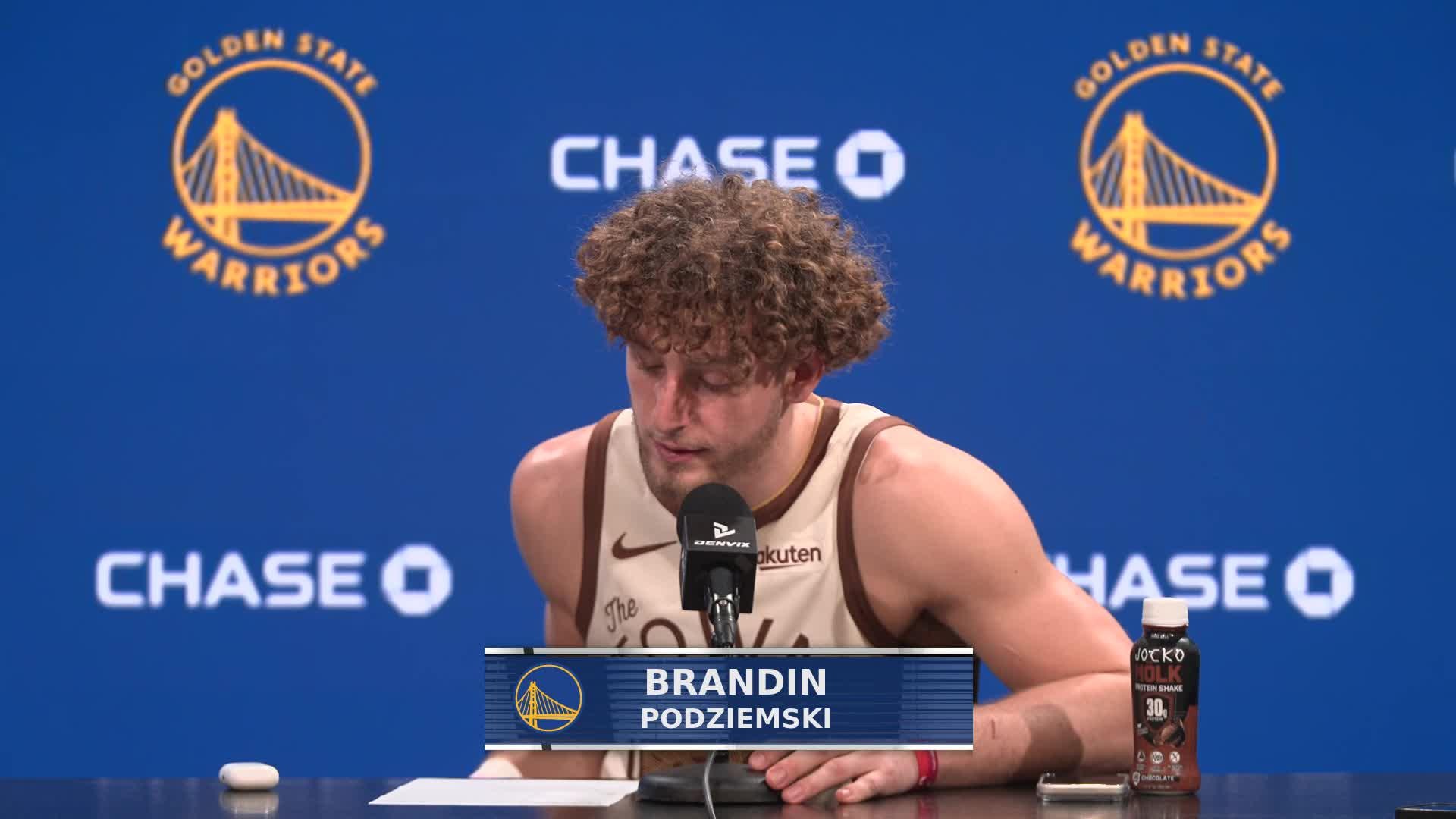 GSW 120, ORL 97: Brandin Podziemski postgame media availability