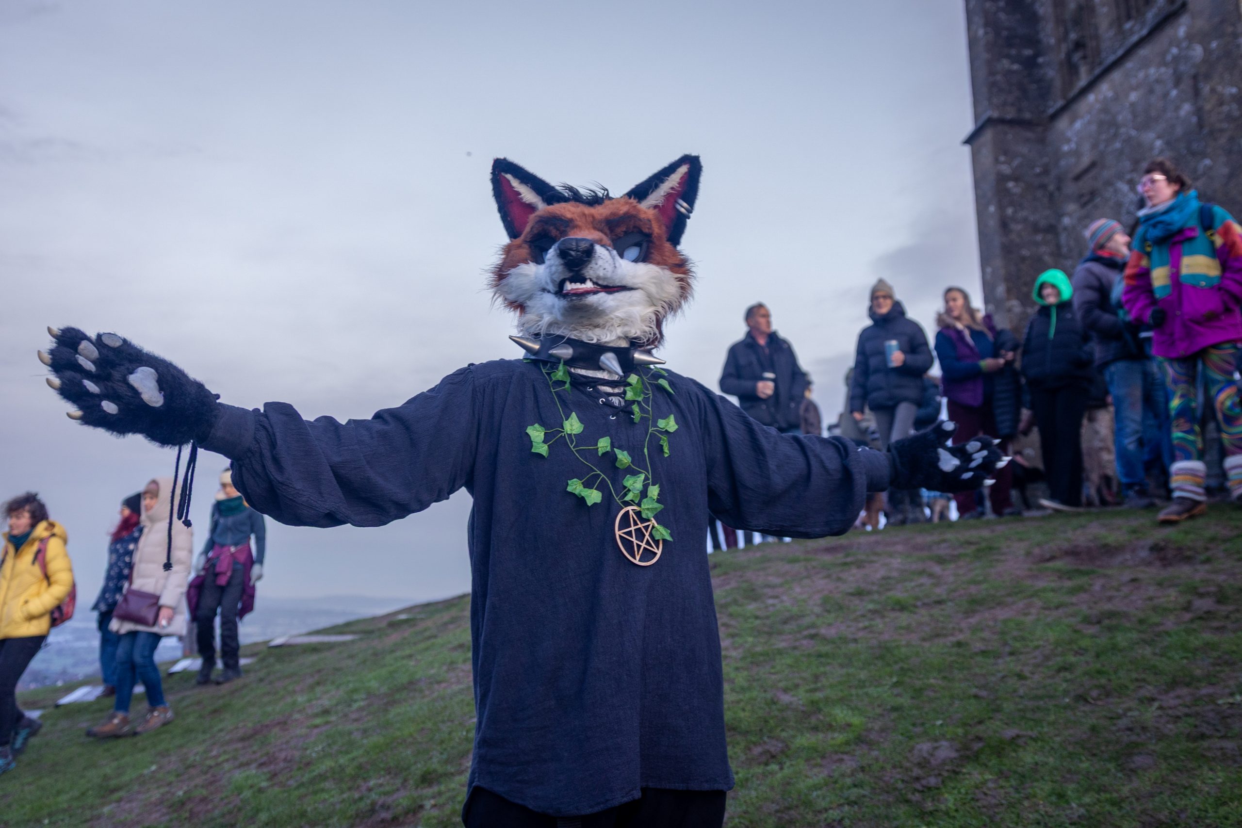 Winter solstice celebration in Glastonbury