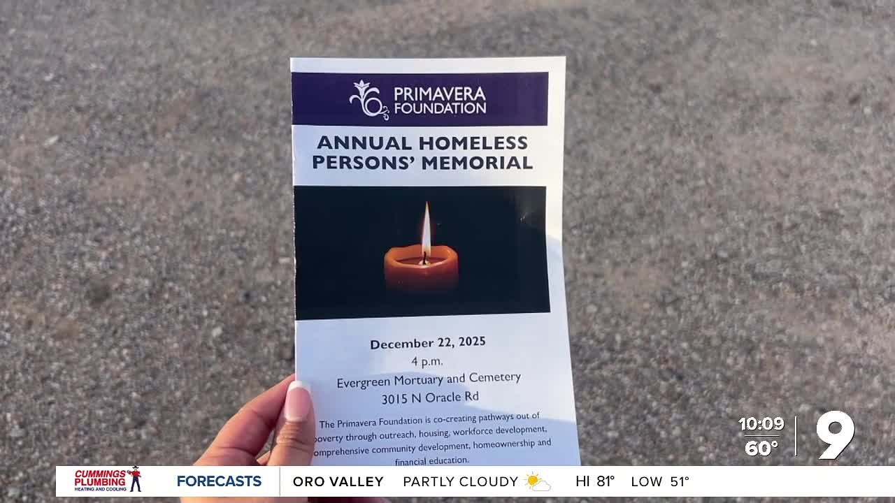 Honoring lives lost on the streets: National Homeless Persons' Memorial Day