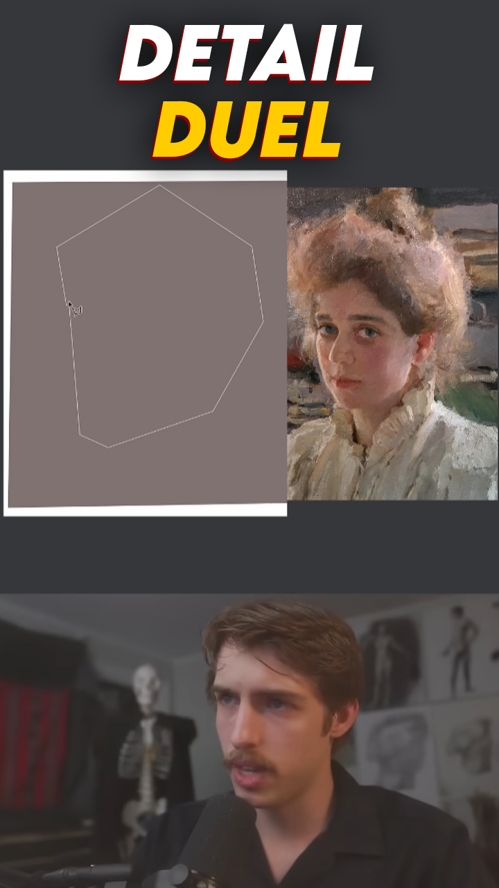 How all realistic art begins with abstract shapes and ideas