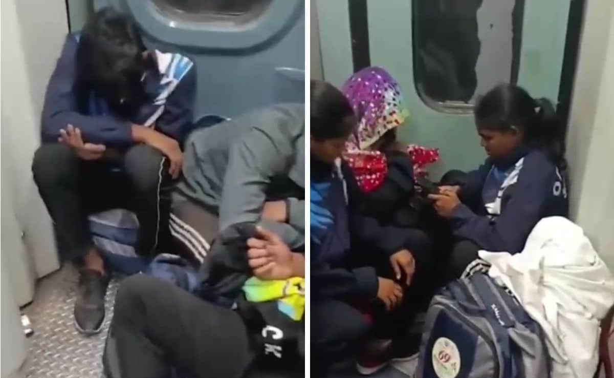 Video: 18 Odisha wrestlers sit near train toilet due to unconfirmed tickets
