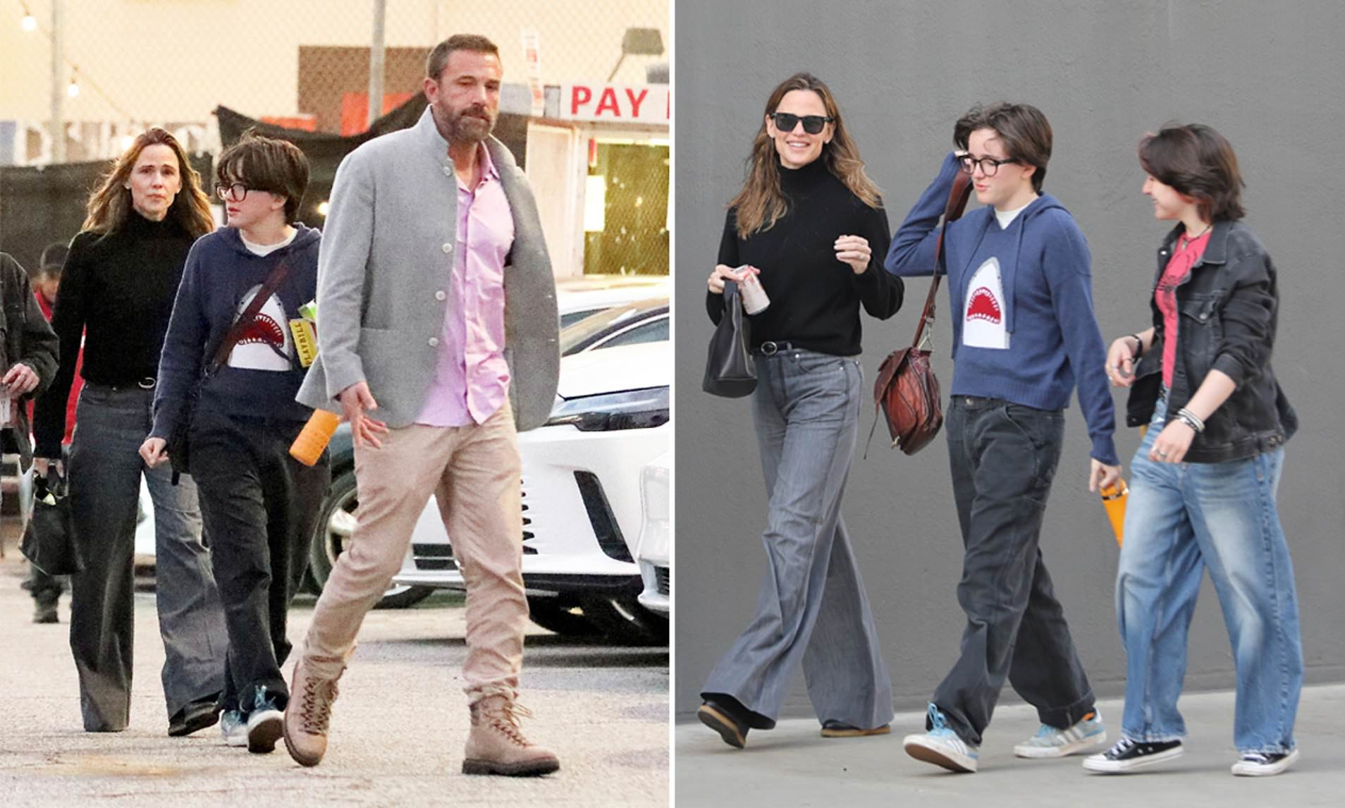 Ben Affleck attends play with ex Jennifer Garner and child Fin after ...