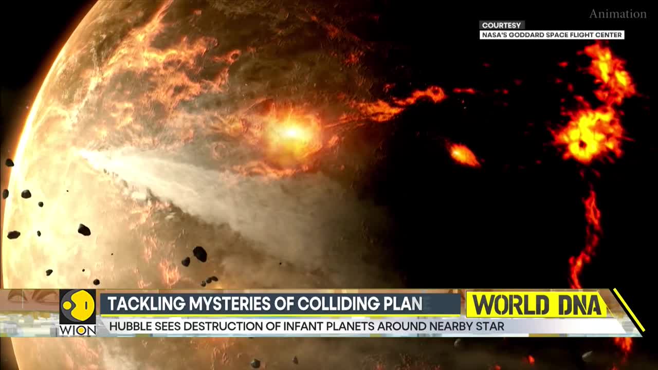 Hubble telescope reveals aftermath of planetary smash-ups