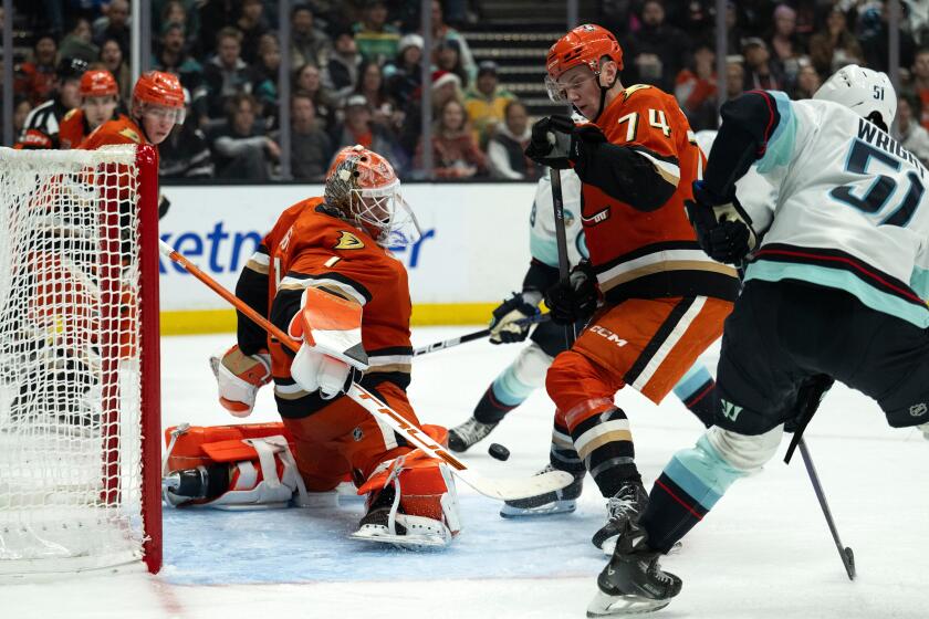 Playing without leading scorer Leo Carlsson, Ducks fall to Kraken