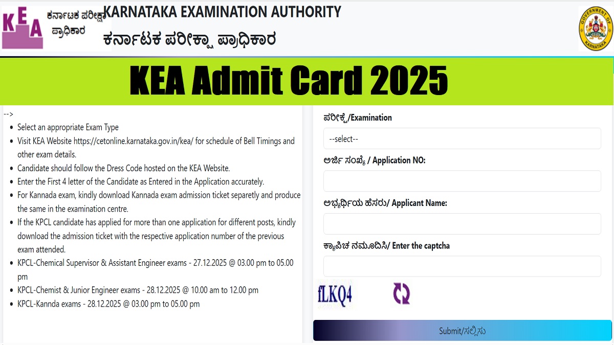 KPCL admit card 2025 released at cetonline.karnataka.gov.in, download ...