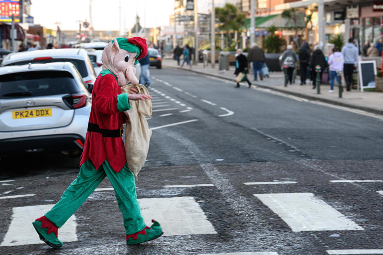 13 festive pics as Santa, Rudolph, a snowman, and a Christmas tree give ...