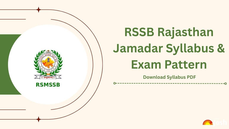 Rajasthan Jamadar syllabus 2025: Detailed RSSB Jamadar grade 2 exam ...