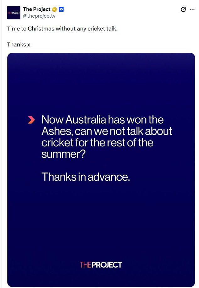 Cricket fans slam Channel Ten for tone-deaf post about the Ashes - and ...