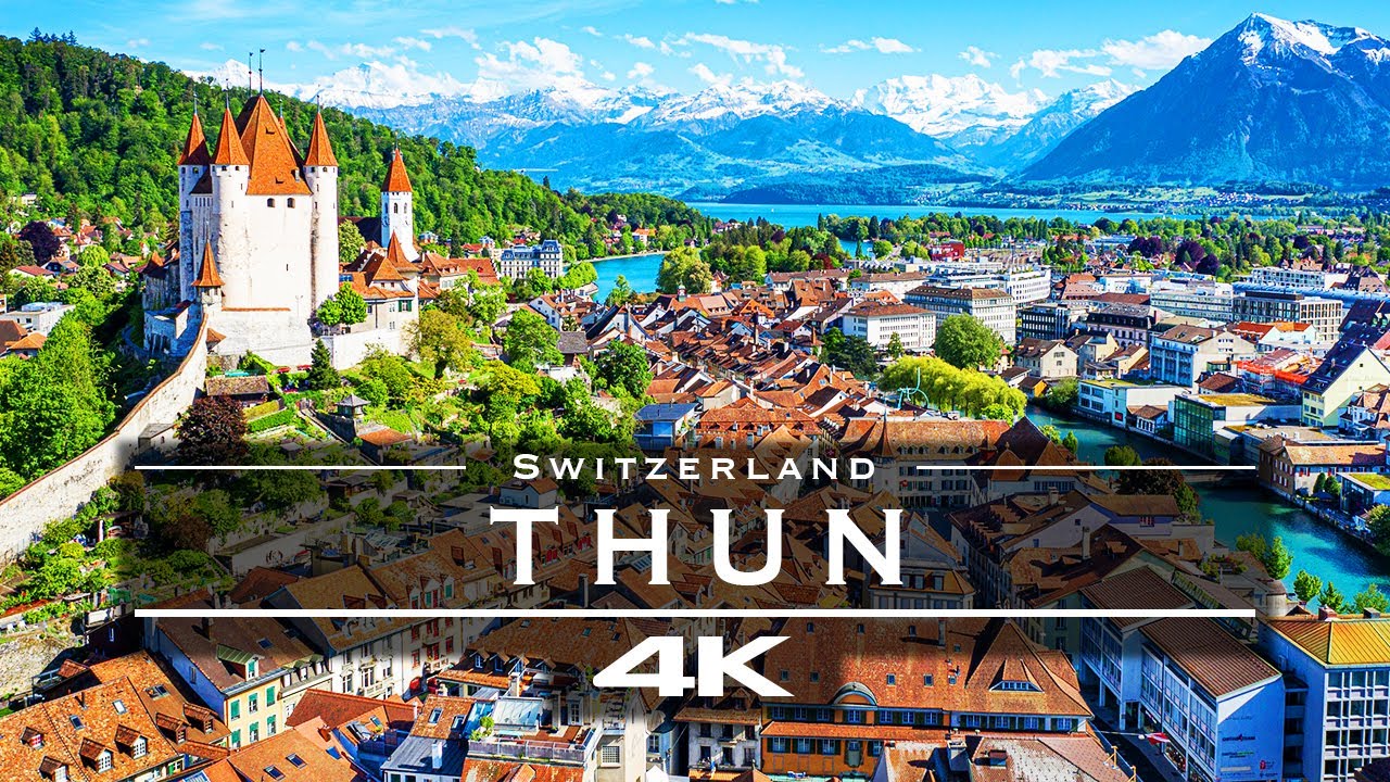 Thun aerial tour – Switzerland in 4K drone views