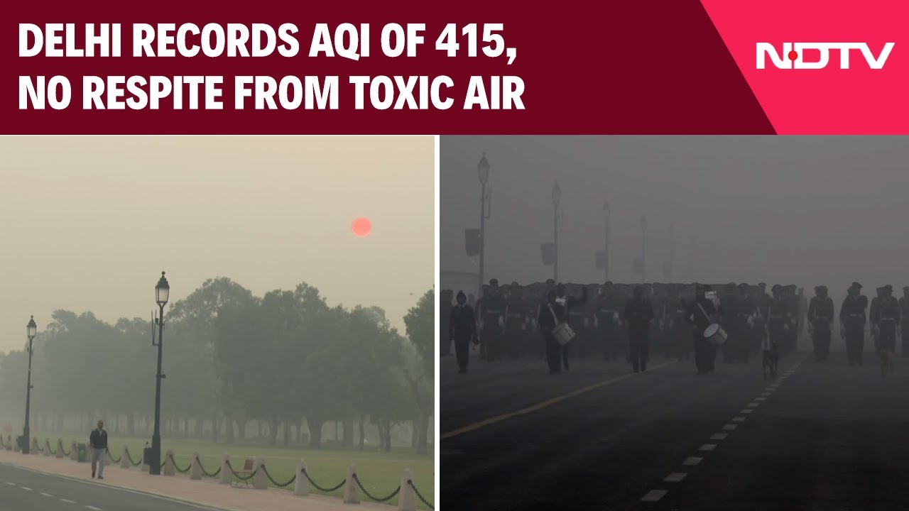 Delhi pollution | No respite from toxic air as Delhi records AQI of 415 ...