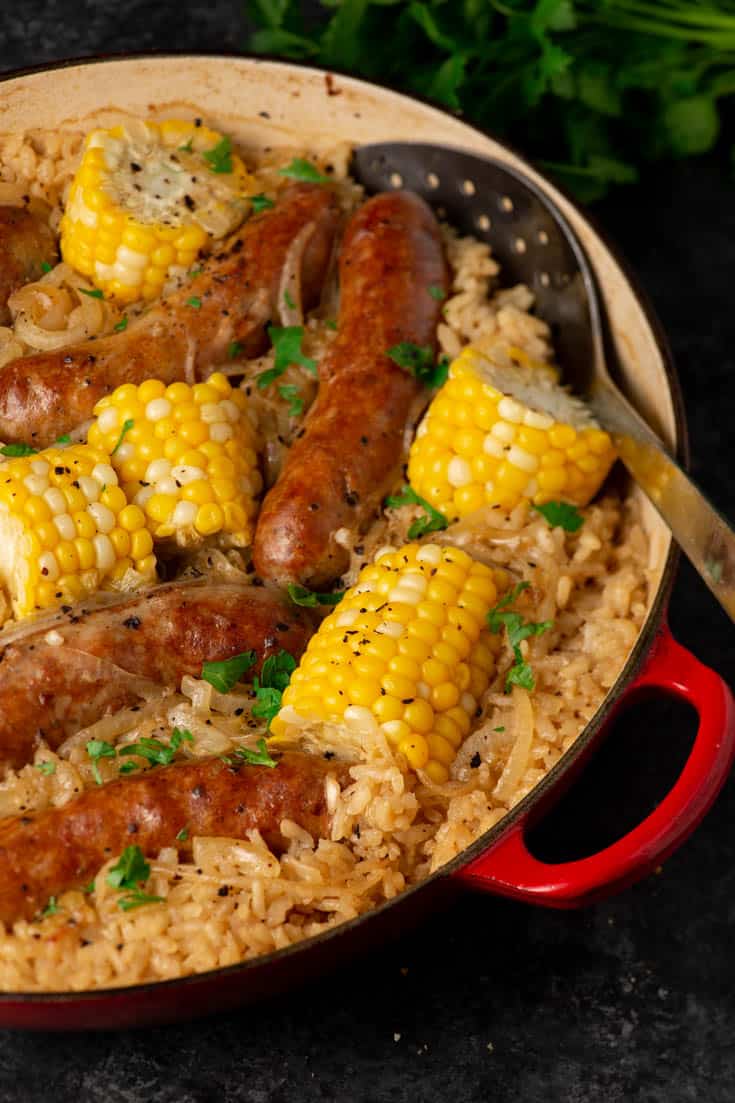 This Italian sausage & corn bake turns leftovers into a full meal