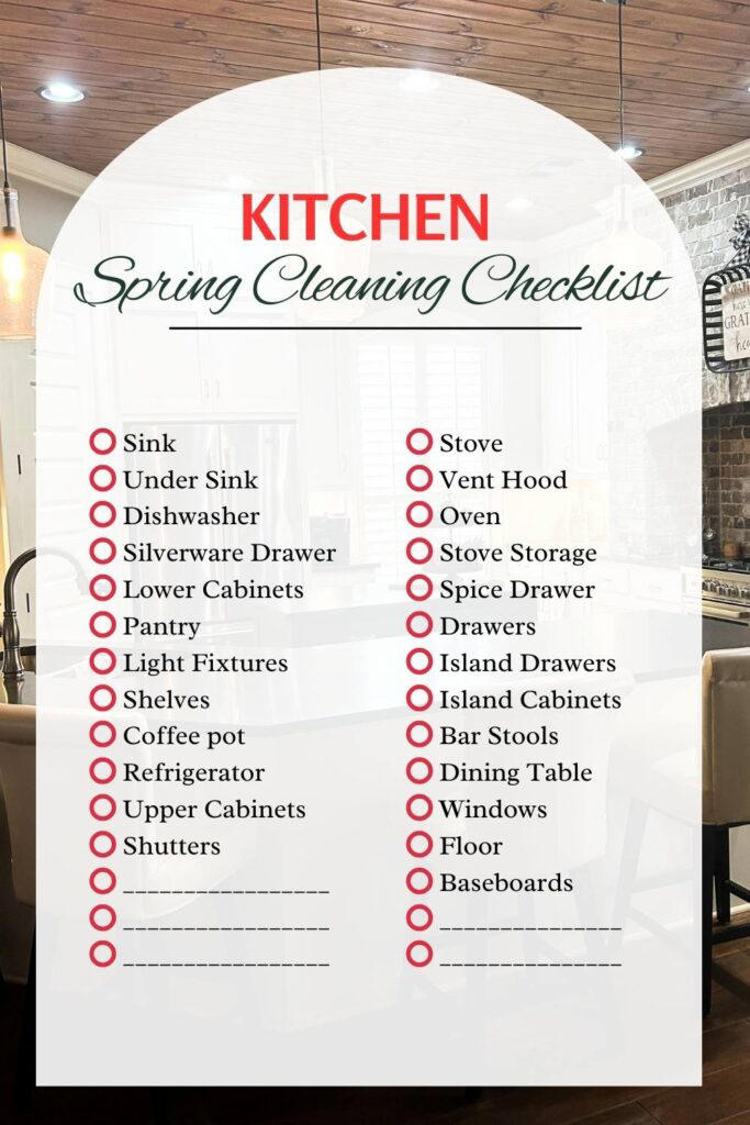 Kitchen spring cleaning checklist