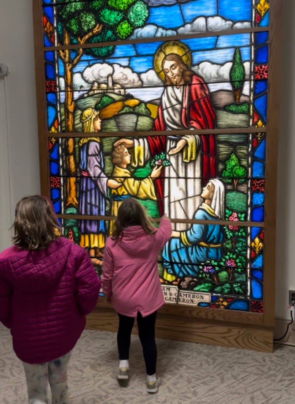 'Christ and the Children' window finds new life in Canton church