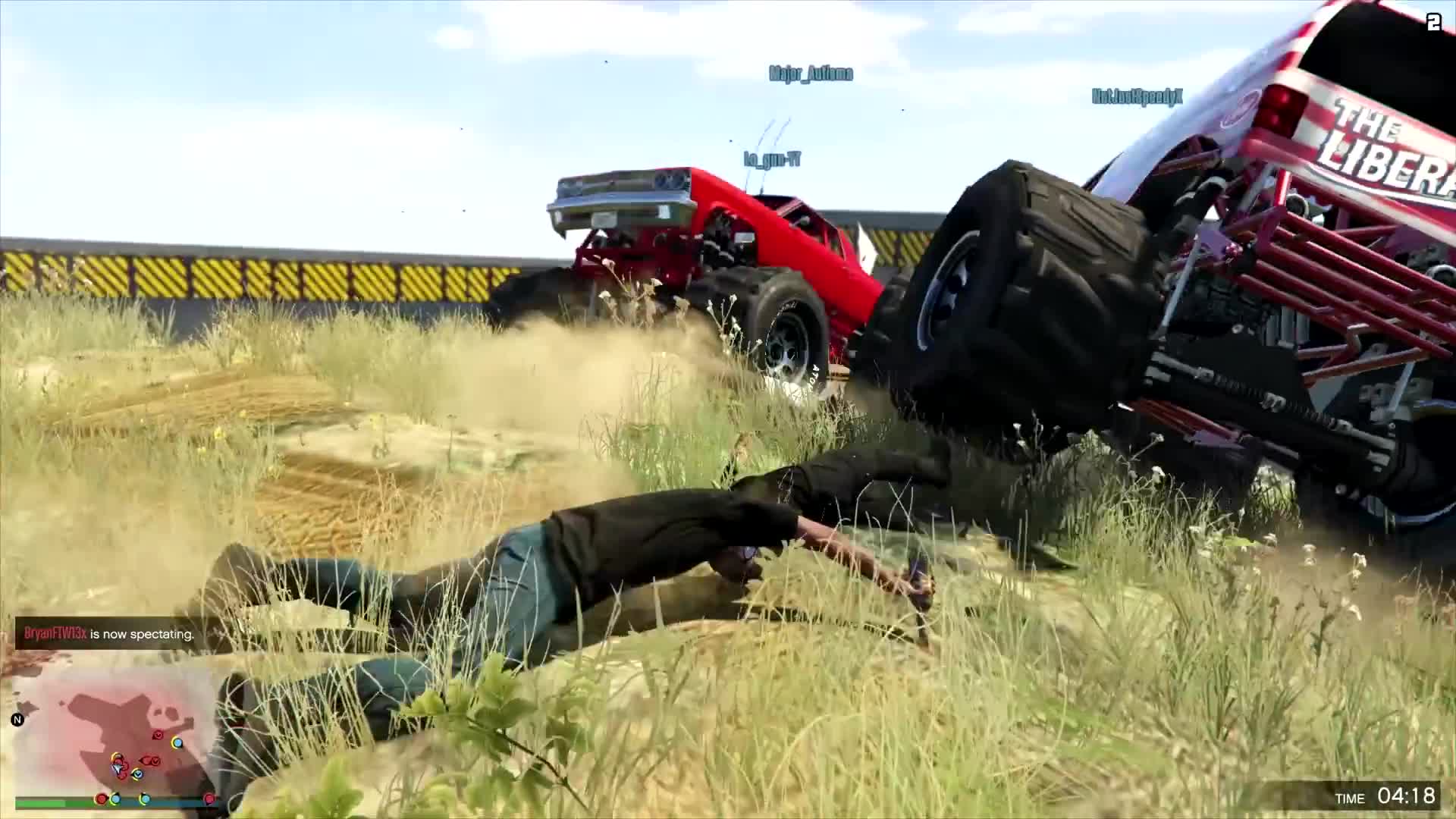 30-player monster truck sumo! (this was a mistake) | GTA 5 online