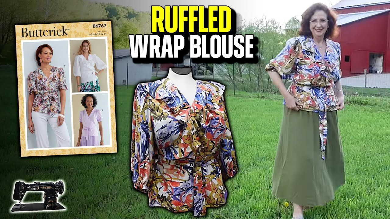 Butterick 6767 wrap blouse: Step-by-step sewing tips part 1