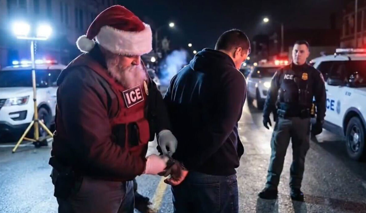 ICE reimagines Santa Claus as armed immigration officer in ...