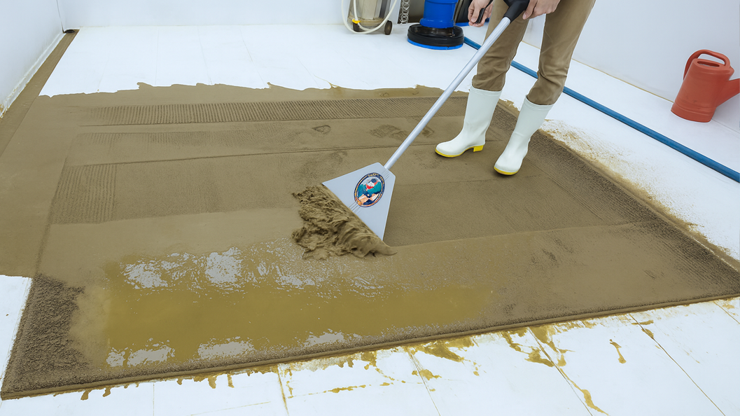 Heavy dirt carpet cleaning process