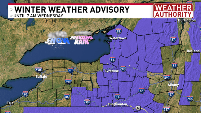 Minor wet snow for Syracuse, but bigger snow and ice problems for some