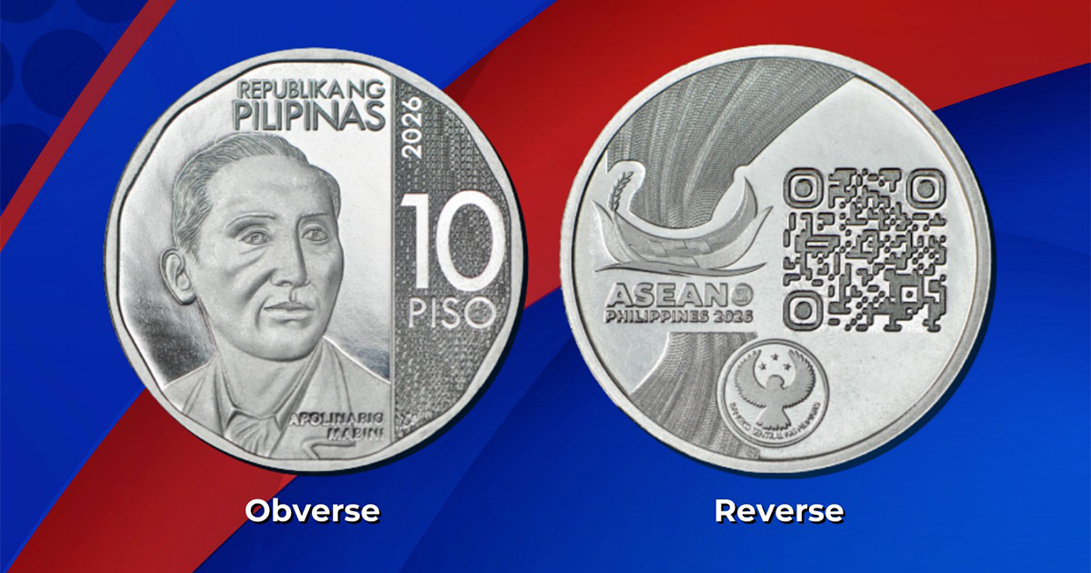 Look: BSP reveals new P10 ASEAN coin with QR code