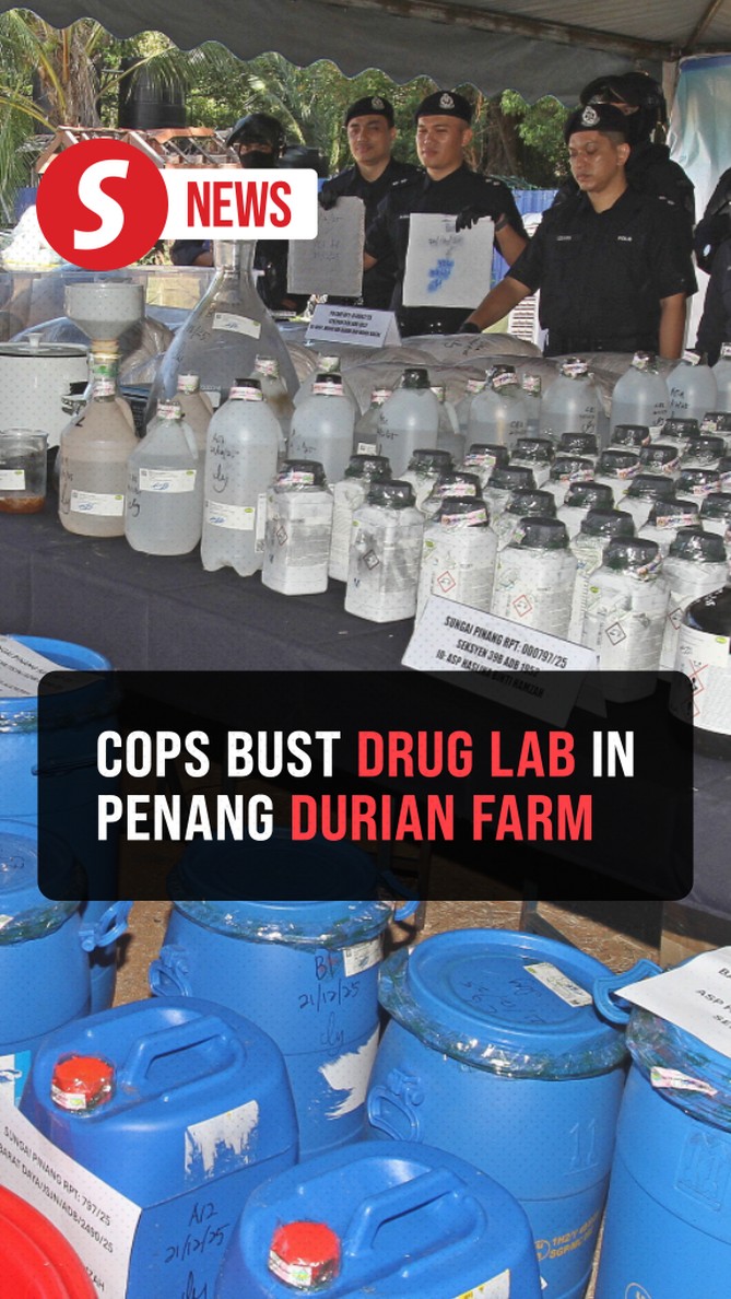 From durian orchard to drug factory: Police bust RM38mil meth lab in ...