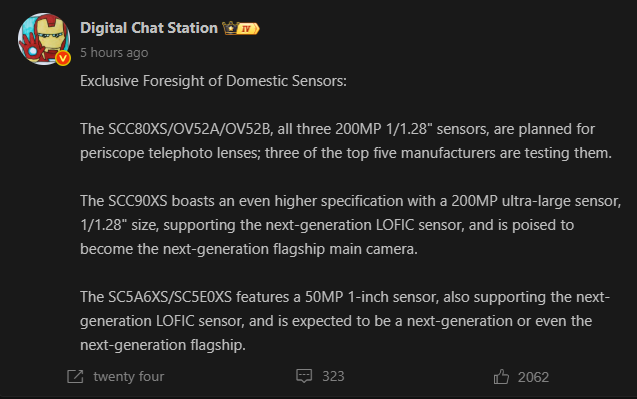 OmniVision & SmartSens working on multiple 200MP sensors designed for ...