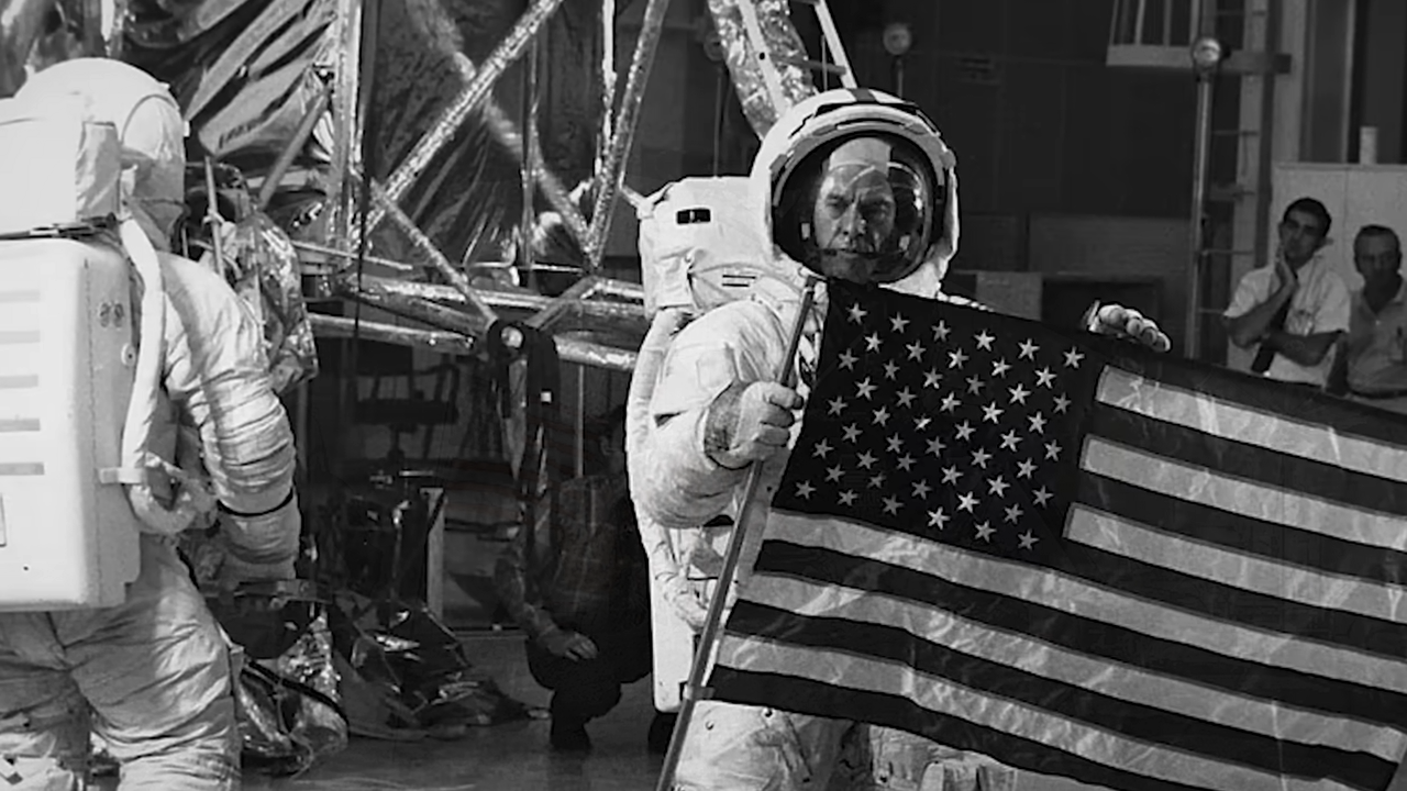 Who almost died getting humans to walk on the moon