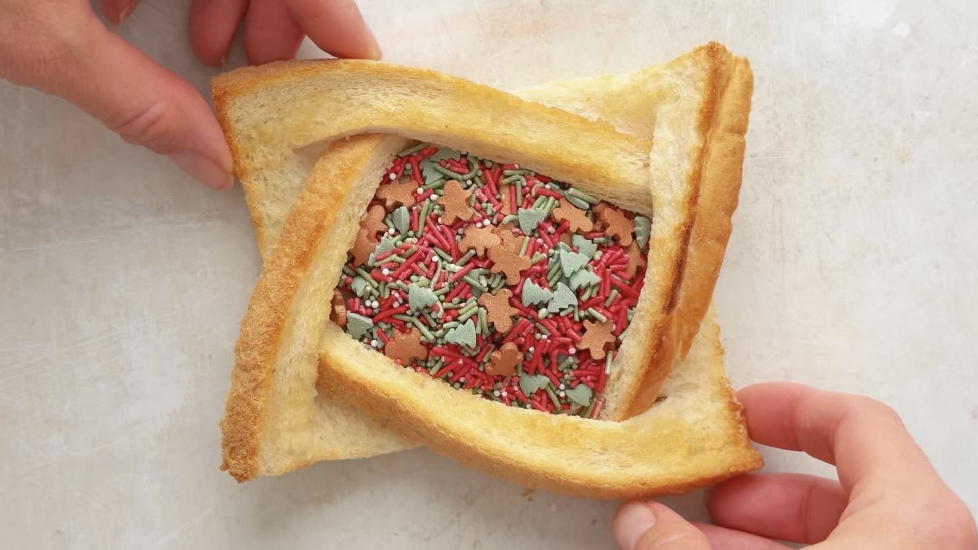 Christmas twisted fairy toast