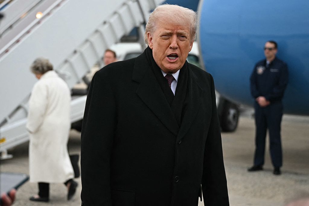 ‘Watch the lady in red': Trump brags he’s still making companies fall ...