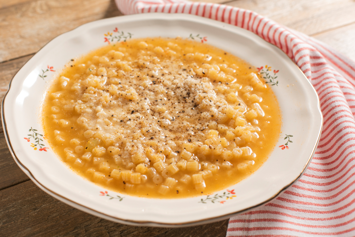 Pasta in broth