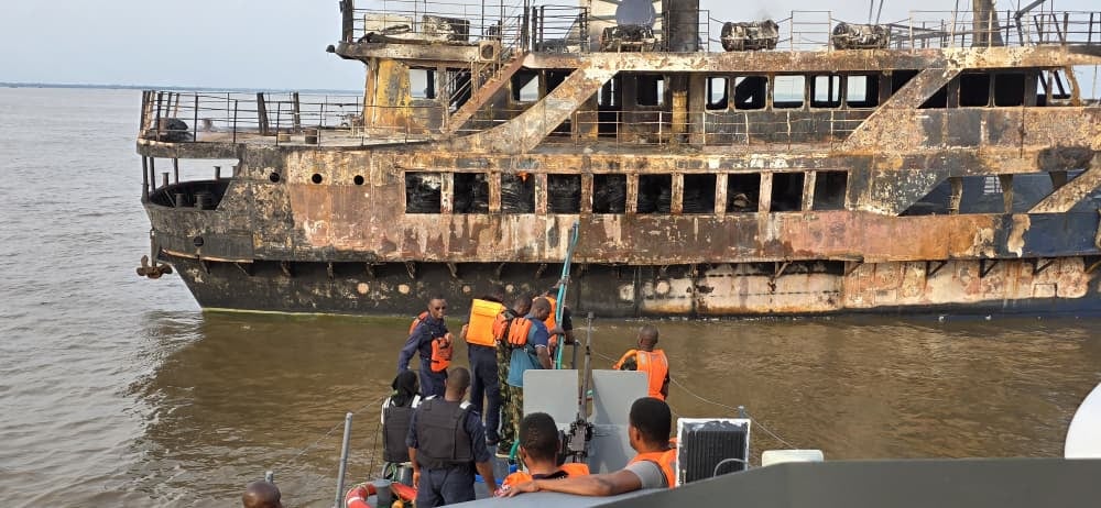 Navy rescues 20 crew members as vessel catches fire in C'River