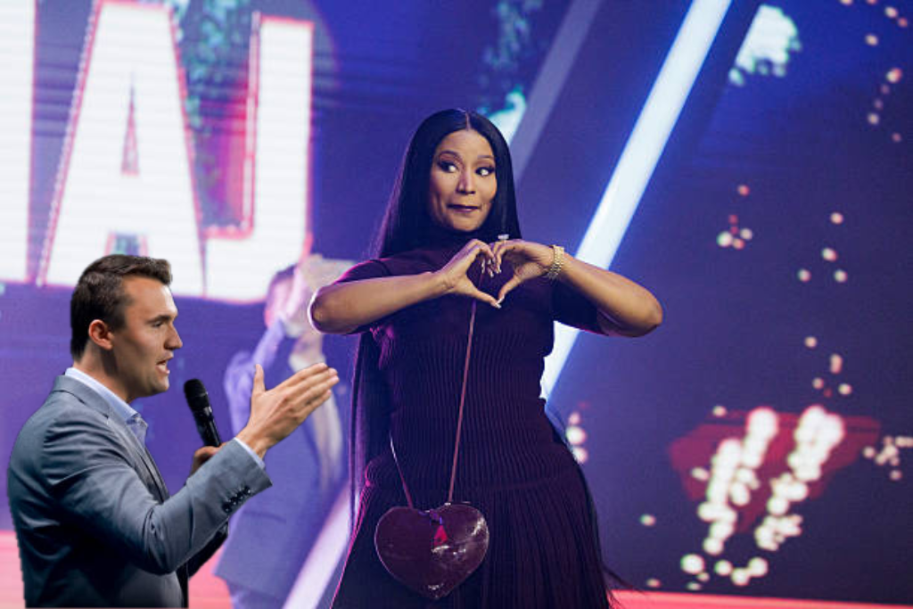 Charlie Kirk said he didn’t think Nicki Minaj was a good role model to ...