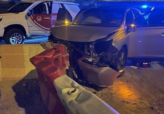 Two hurt in Dubai road crash after driver loses consciousness