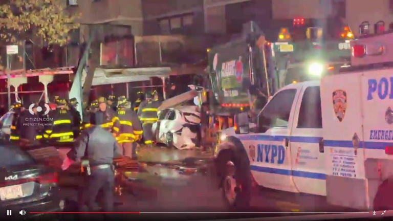 Out-of-control garbage truck in NYC sets off chain reaction crash ...